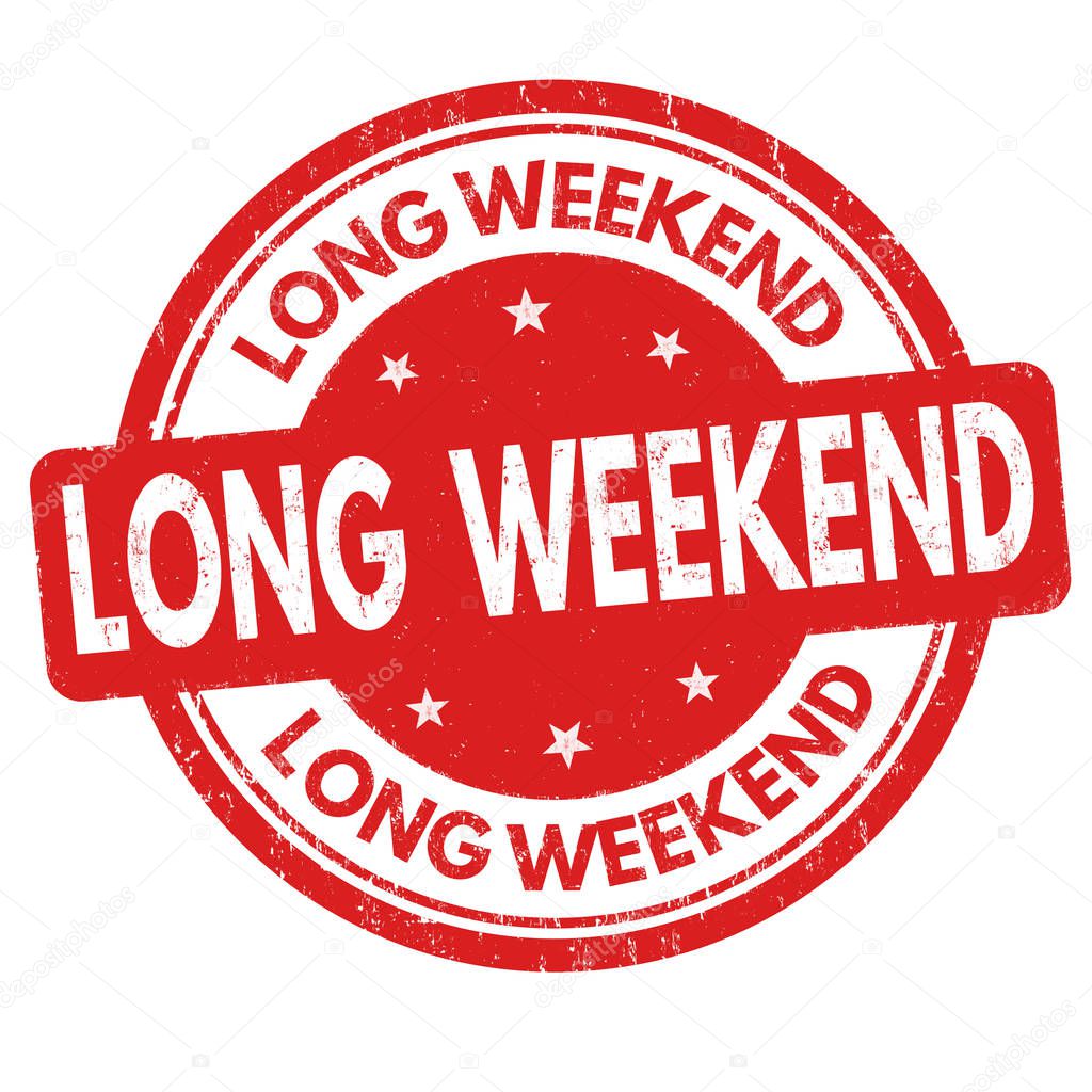 Long weekend sign or stamp — Stock Vector © roxanabalint #129730954
