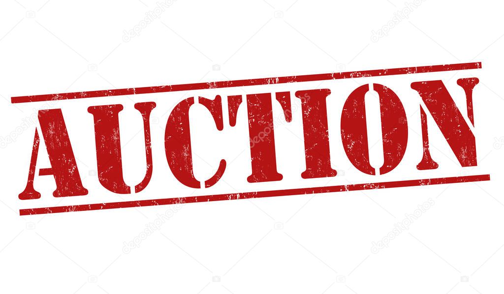 Auction sign or stamp Stock Vector Image by ©roxanabalint #130014364