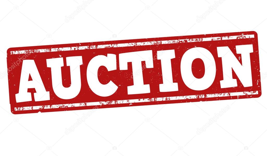 Auction sign or stamp Stock Vector Image by ©roxanabalint #130014366