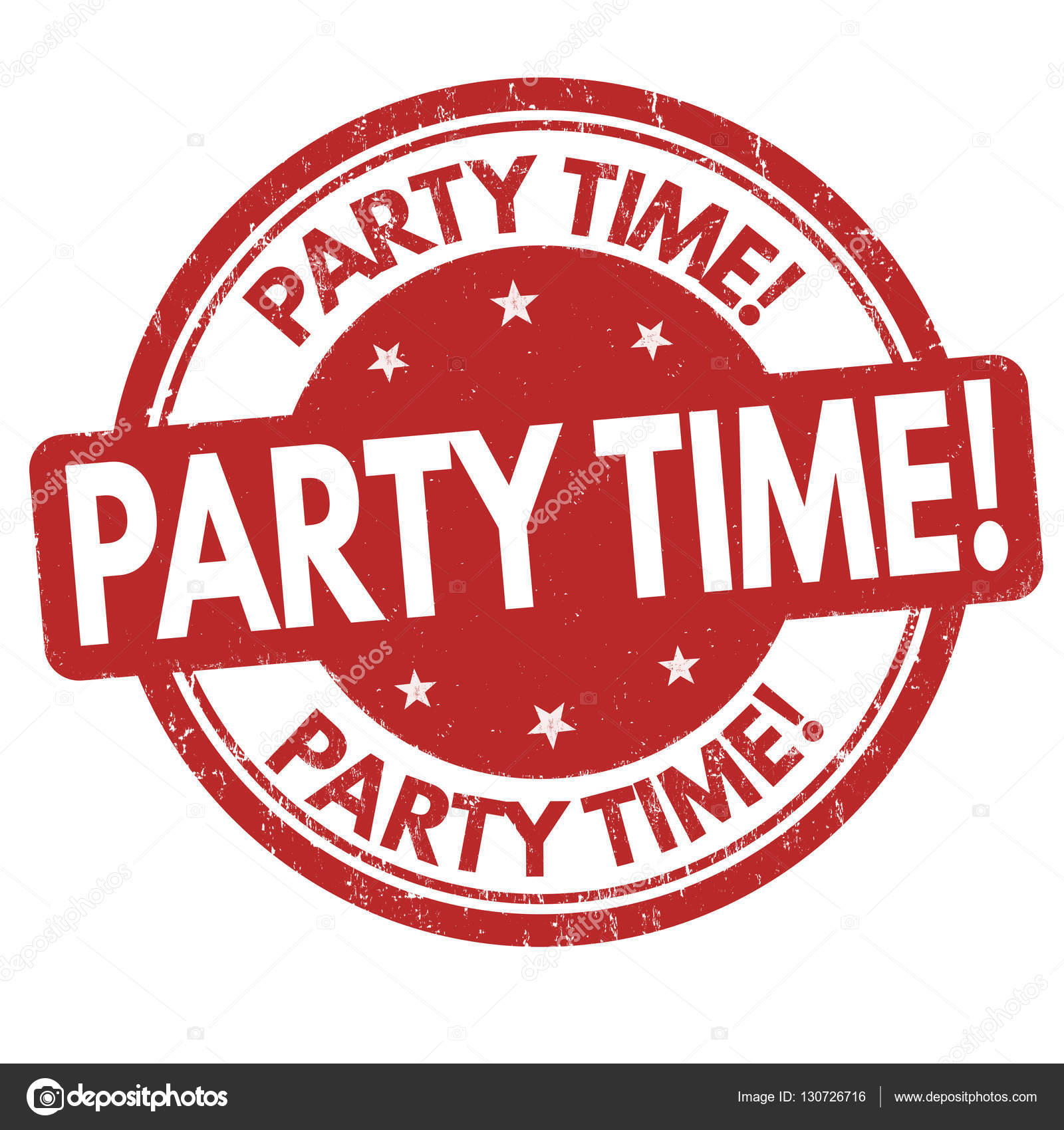 Party time sign or stamp Stock Vector by ©roxanabalint 130726716