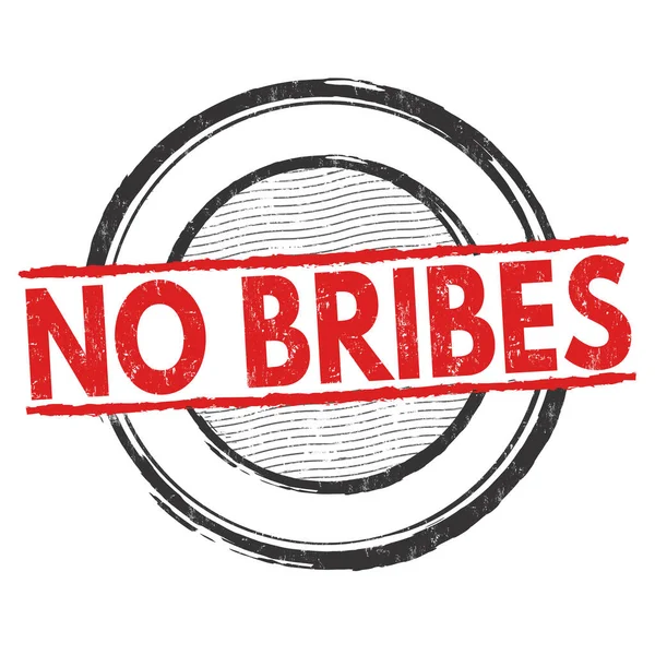 No bribes sign or stamp — Stock Vector © roxanabalint #134360138