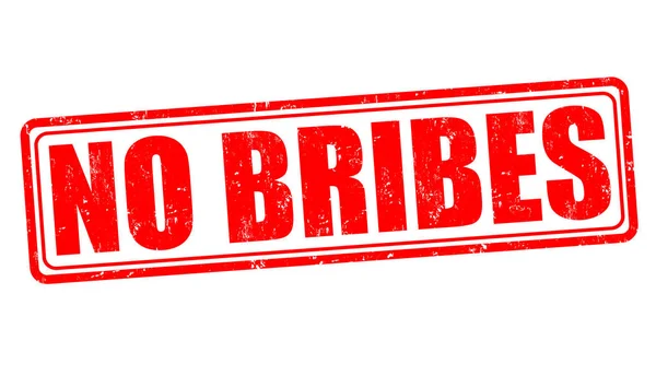 No bribes sign or stamp — Stock Vector © roxanabalint #134360138