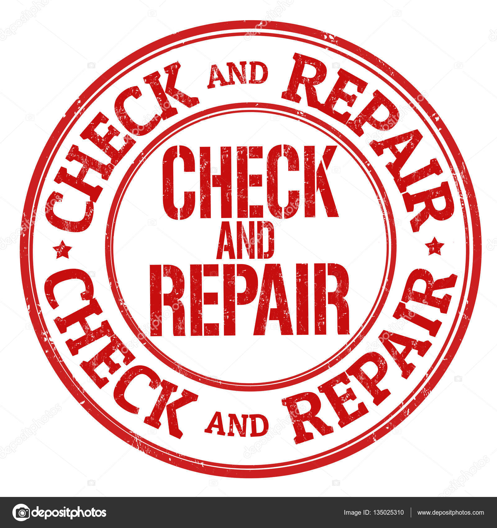 Check and repair sign or stamp Stock Vector Image by ©roxanabalint ...