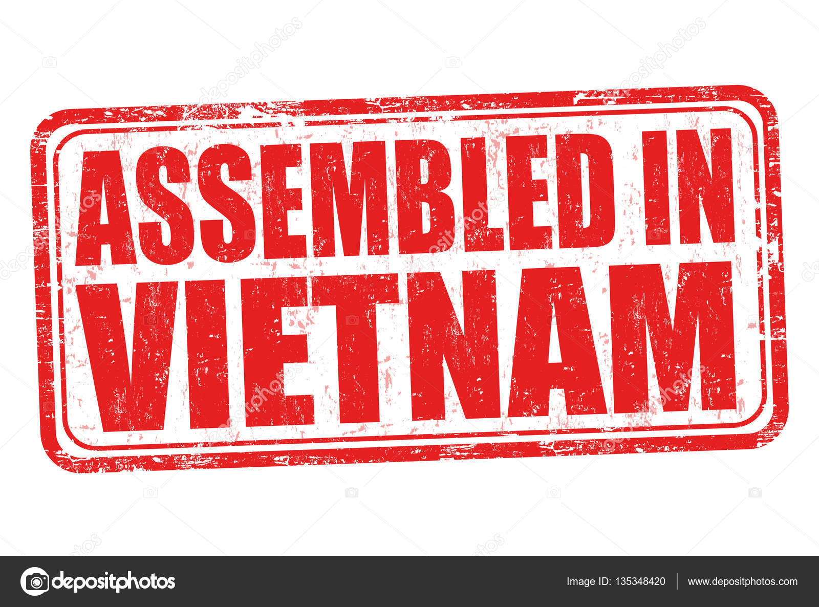 Assembled in Vietnam sign or stamp Stock Vector by ©roxanabalint 135348420