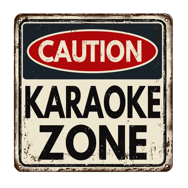 Warning music zone vintage metal sign Stock Vector Image by ...
