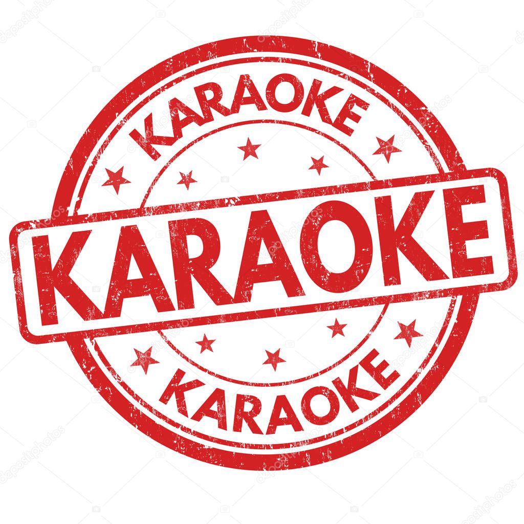 Karaoke sign or stamp — Stock Vector © roxanabalint #136992698