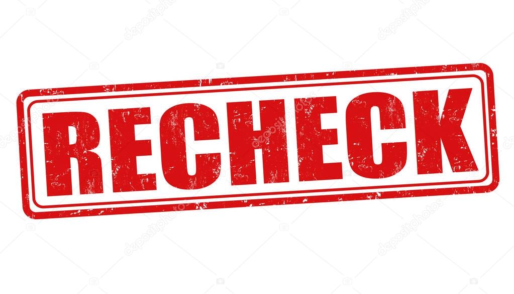 Recheck sign or stamp — Stock Vector © roxanabalint #137277672