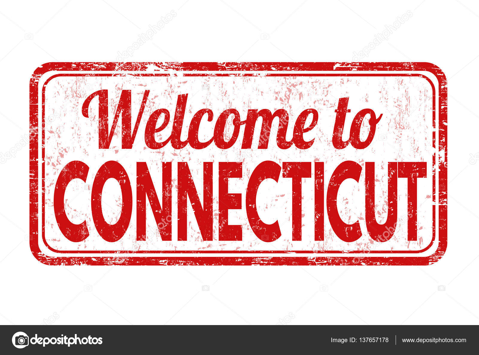Bienvenido a Connecticut signo o sello Vector de stock por ...