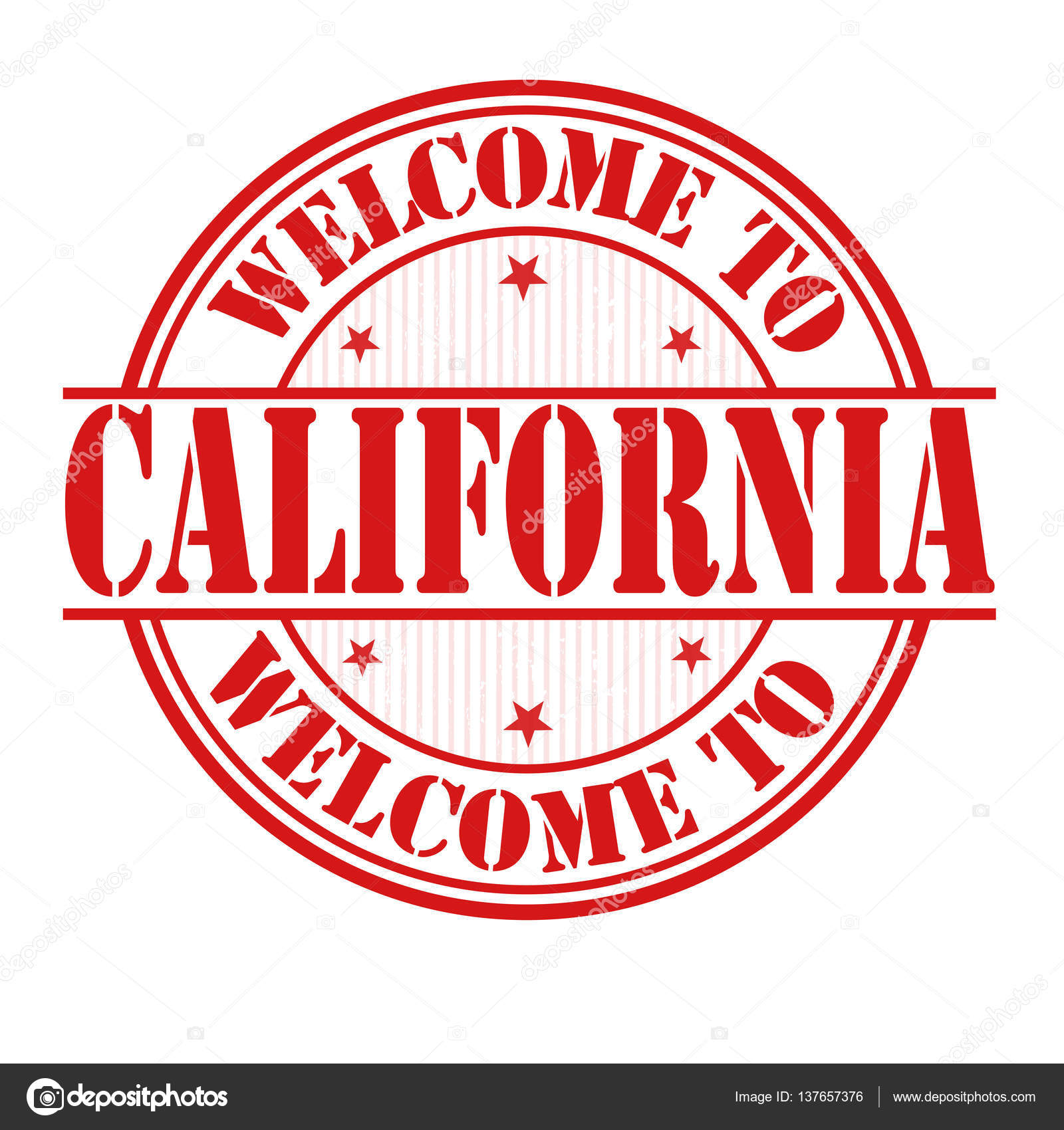 Welcome to California sign or stamp Stock Vector by ©roxanabalint 137657376
