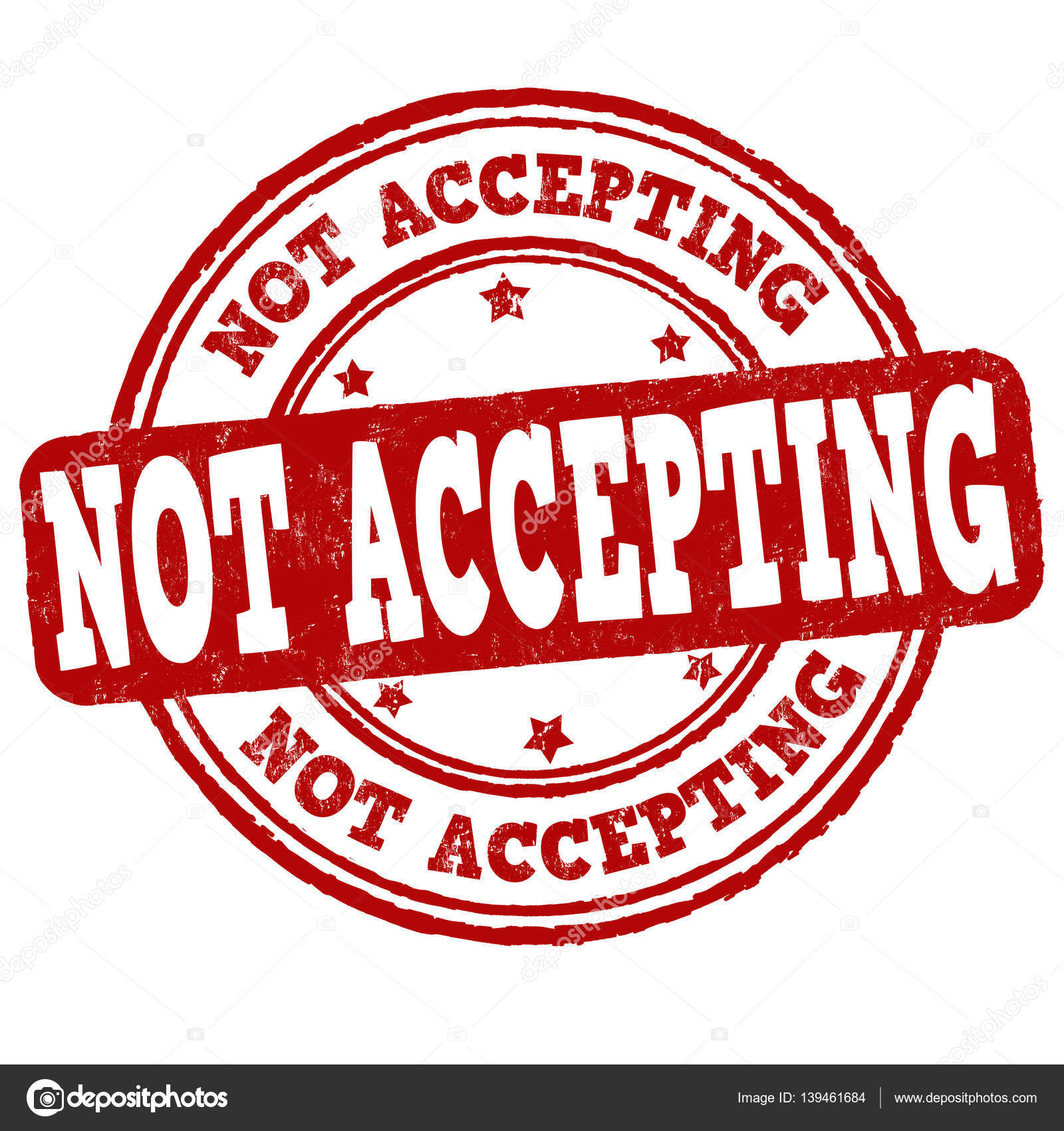 Not accepting sign or stamp Stock Vector Image by ©roxanabalint #139461684