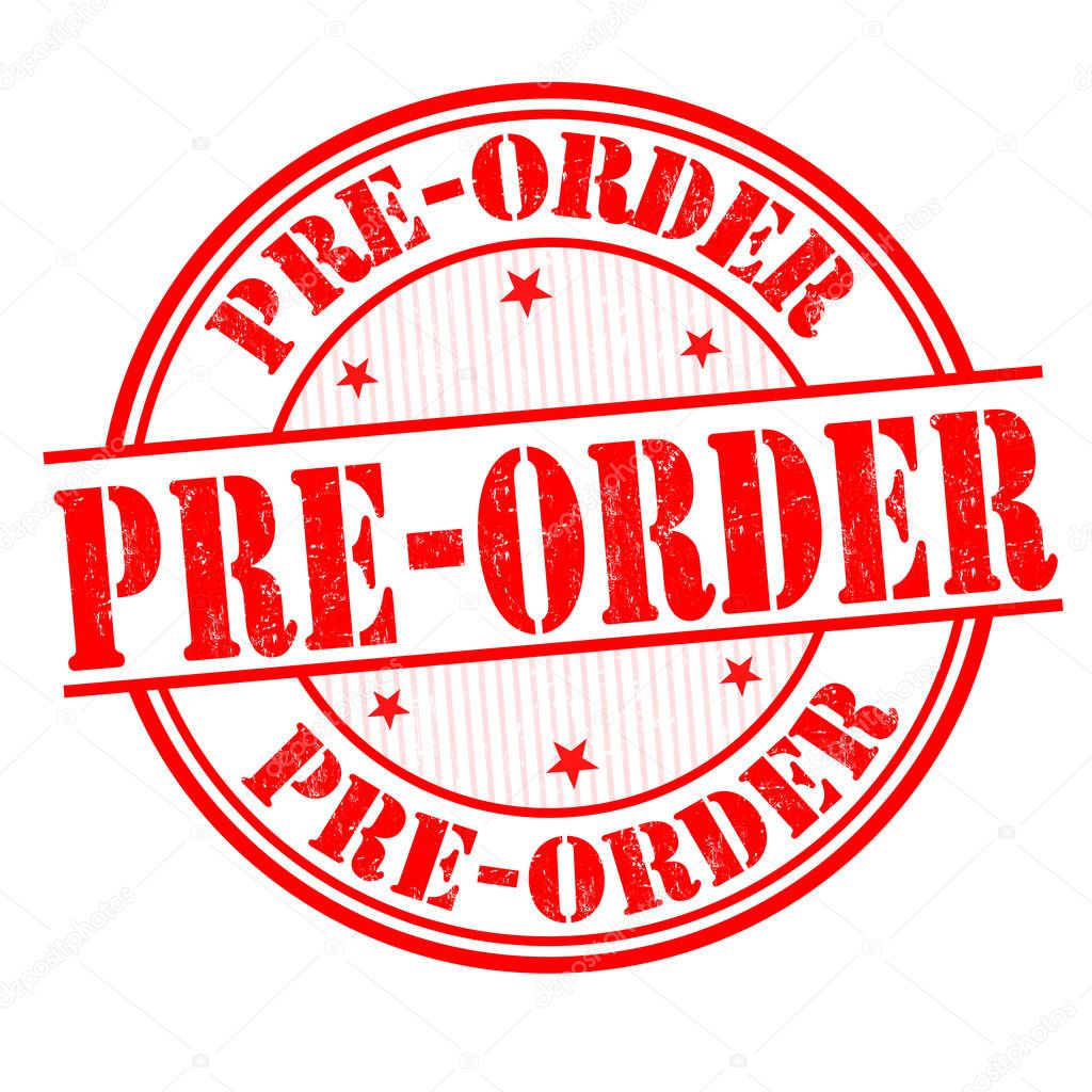 Pre-order sign or stamp — Stock Vector © roxanabalint #140176998