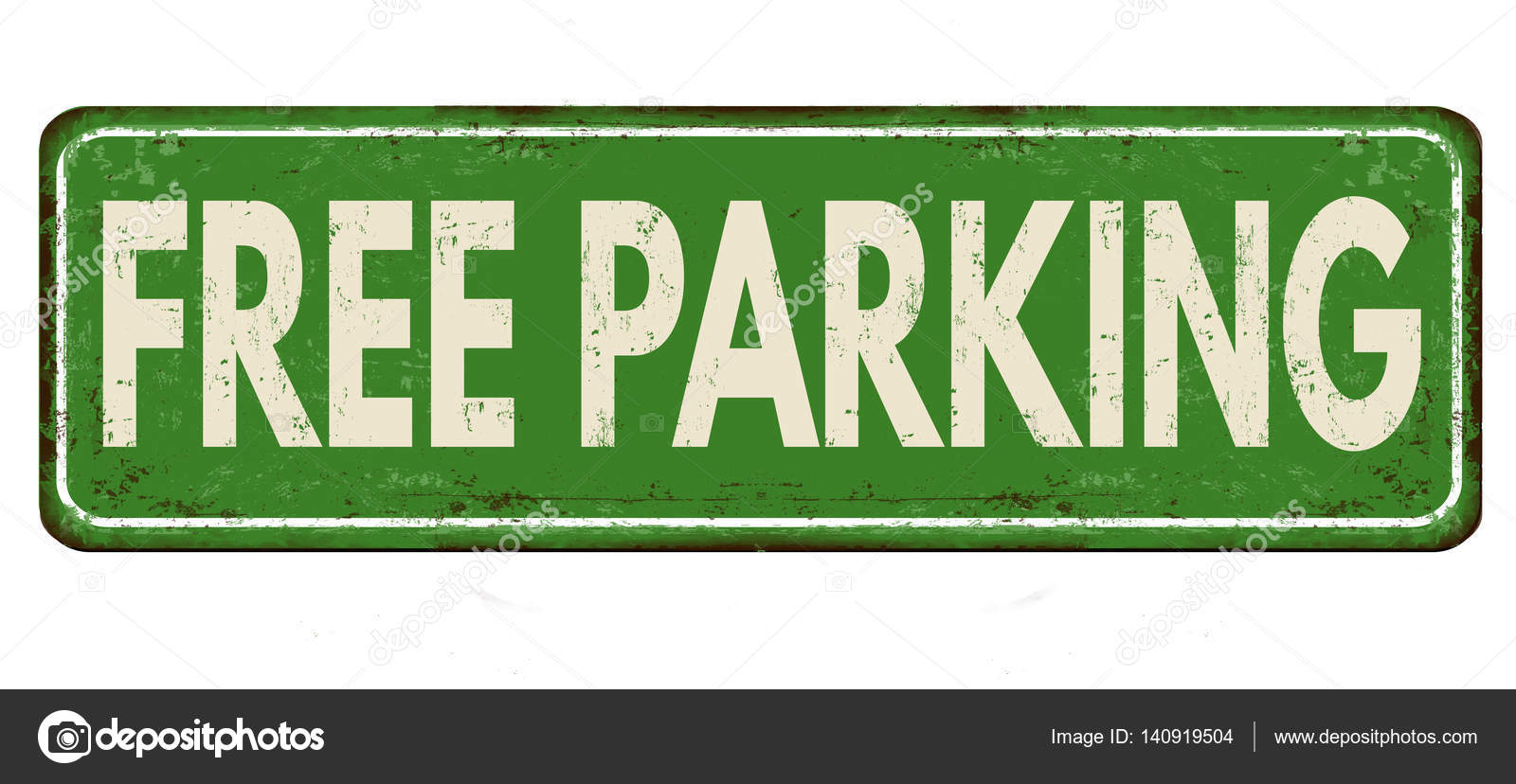 Free parking vintage rusty metal sign Stock Vector by ©roxanabalint ...