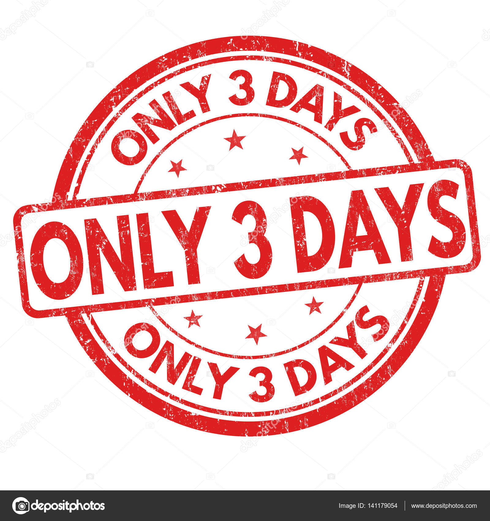 Only 3 days sign or stamp Stock Vector Image by ©roxanabalint #141179054