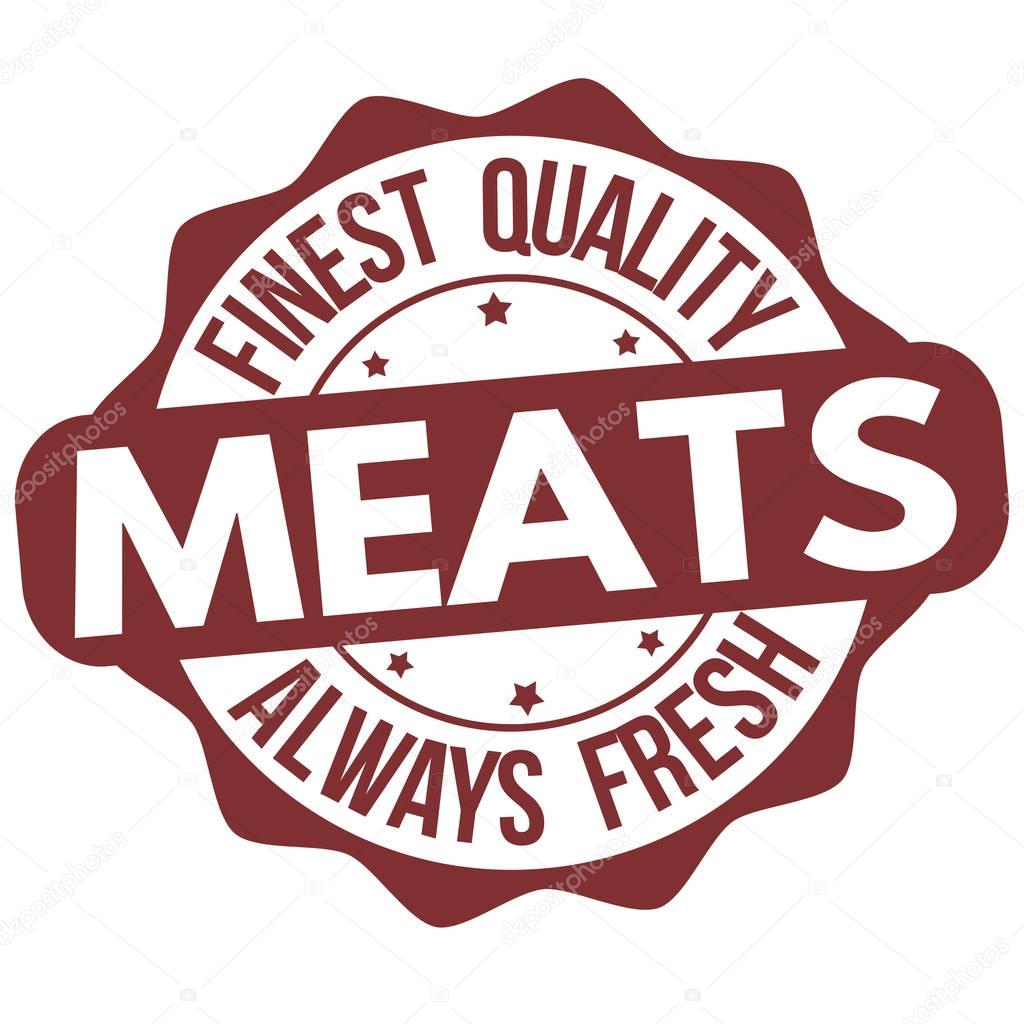 Meats sign or stamp — Stock Vector © roxanabalint #144402579