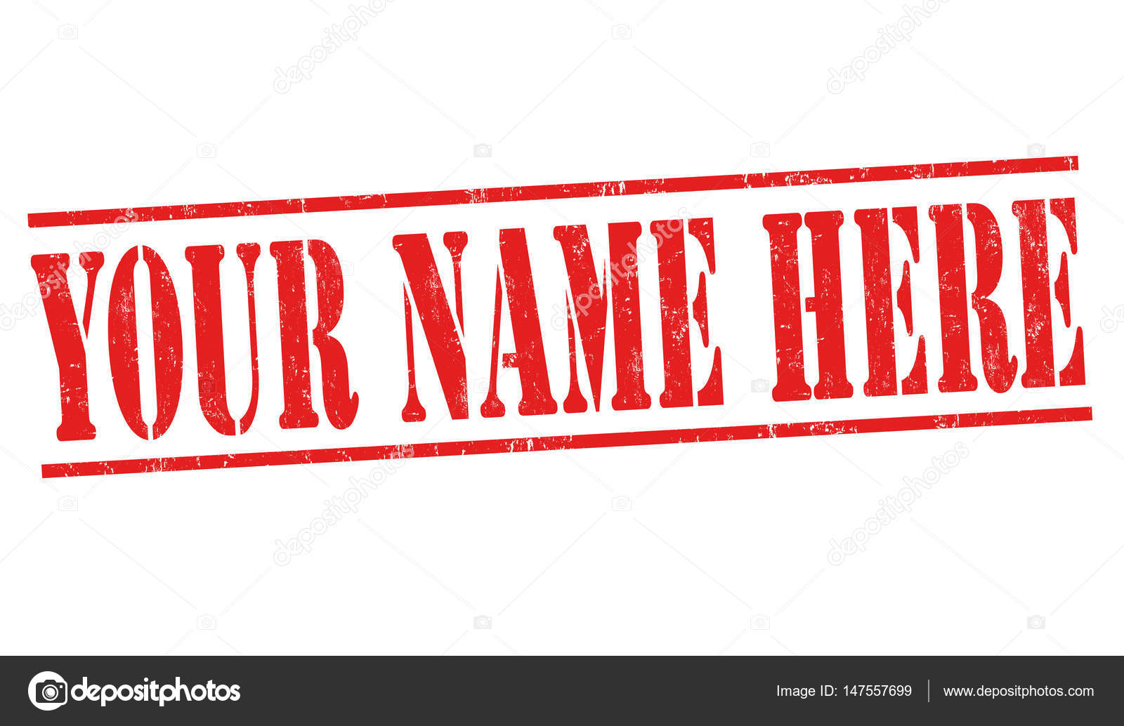 Your name here sign or stamp Stock Vector Image by ©roxanabalint #147557699