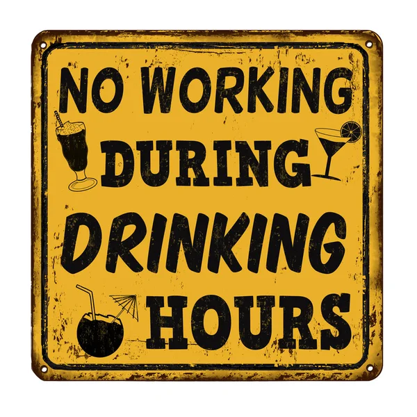 No working during drinking hours, vintage poster — Stock Vector ... No working during drinking hours, vintage poster — Stock Vector ...