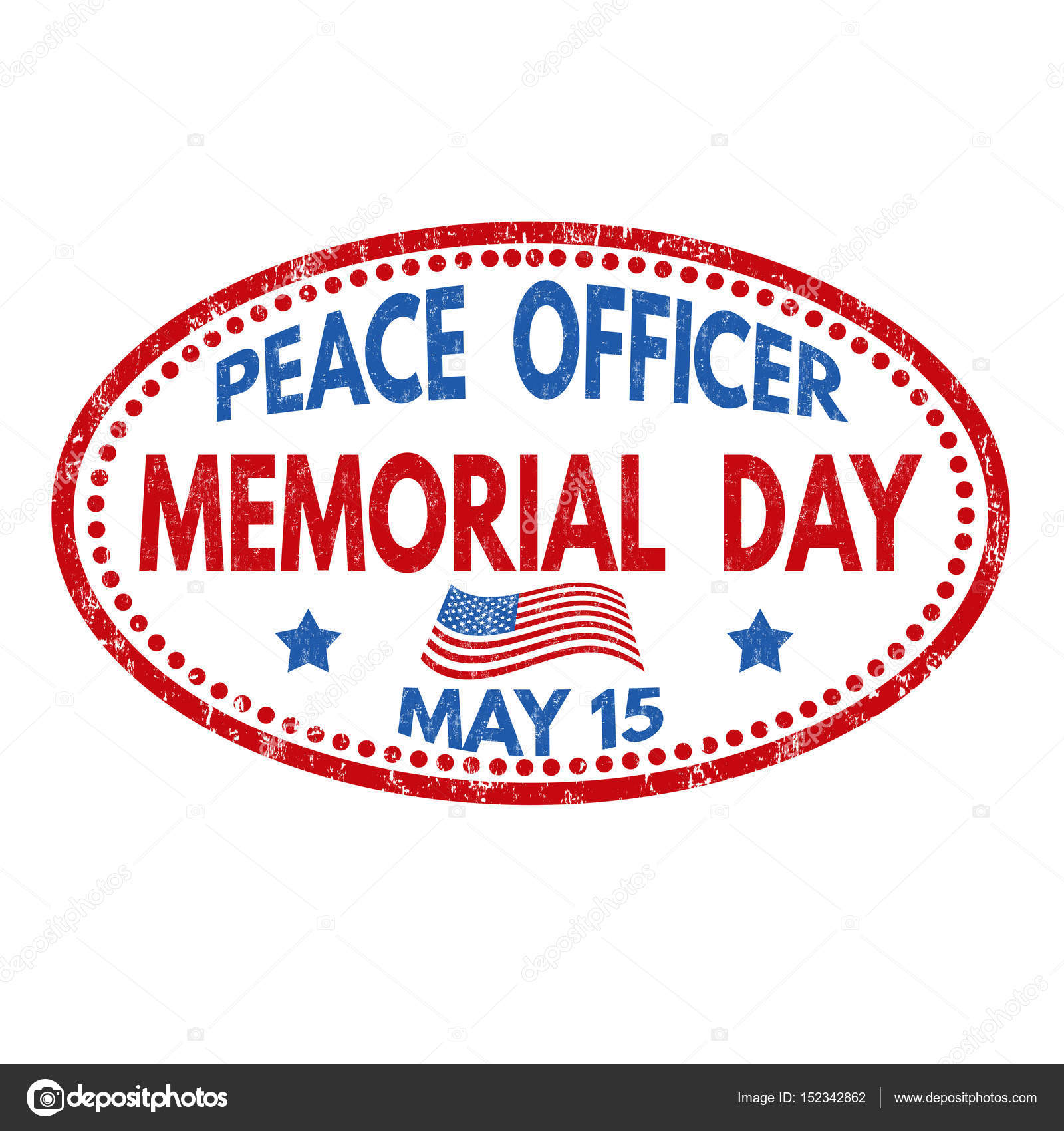 Peace Officers Memorial Day sign or stamp Stock Vector by ©roxanabalint ...