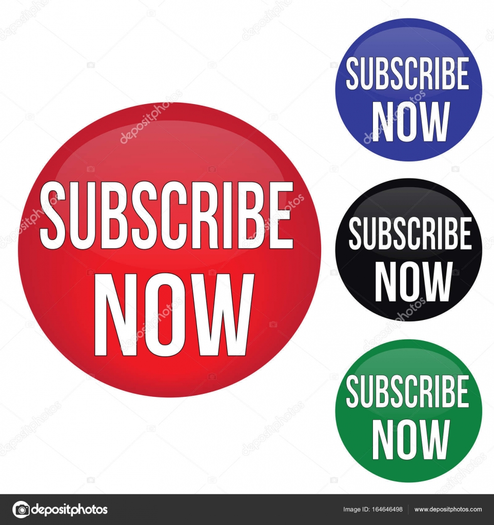 Subscribe now round website glossy buttons Stock Vector Image by ...