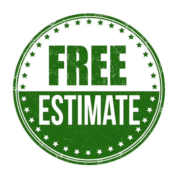 Free Estimates Grunge Rubber Stamp White Background Vector Illustration ...