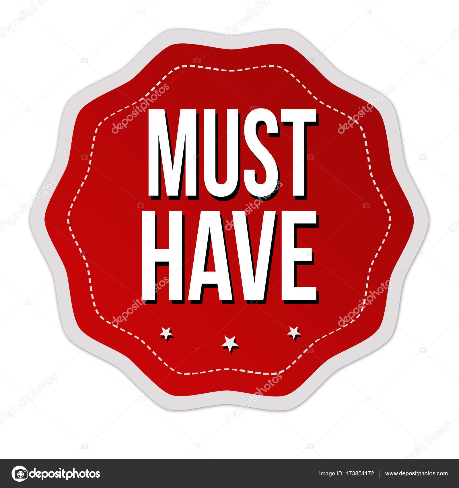 Must have label or sticker Stock Vector Image by ©roxanabalint #173854172