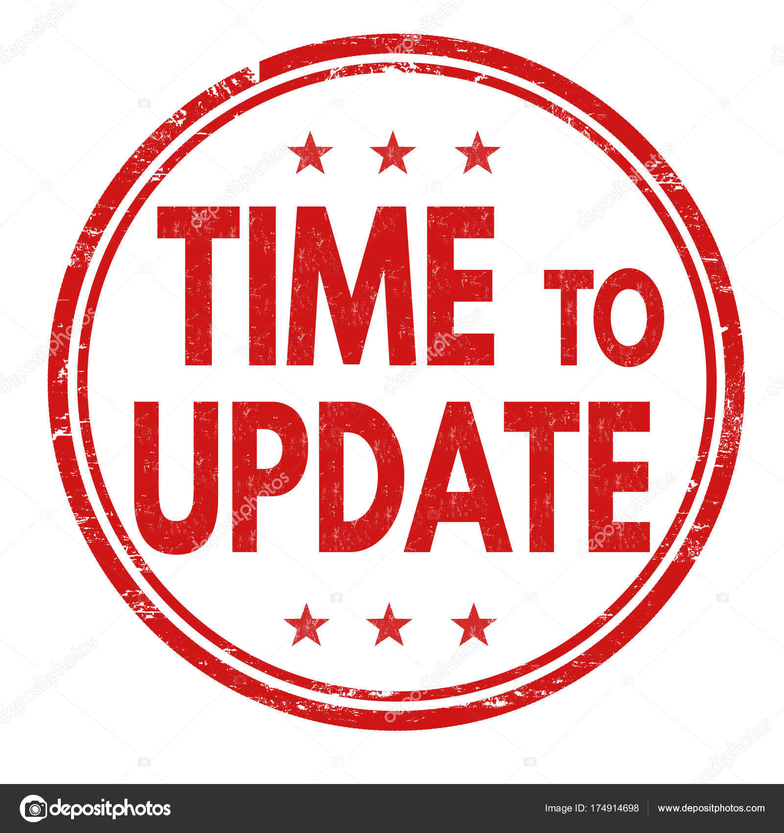 Time to update grunge rubber stamp Stock Vector Image by ©roxanabalint ...