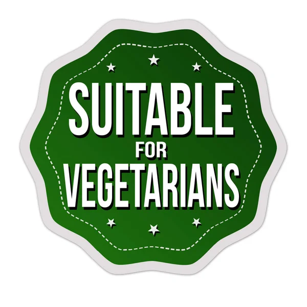 Suitable for vegetarians label or sticker — Stock Vector © roxanabalint ...