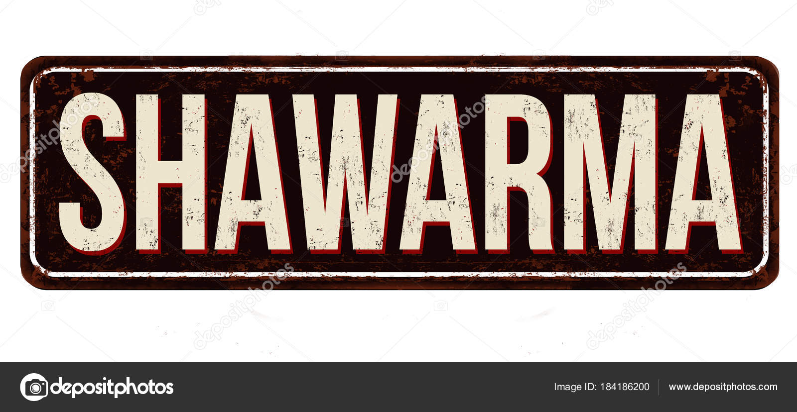 Shawarma vintage rusty metal sign Stock Vector Image by ©roxanabalint ...