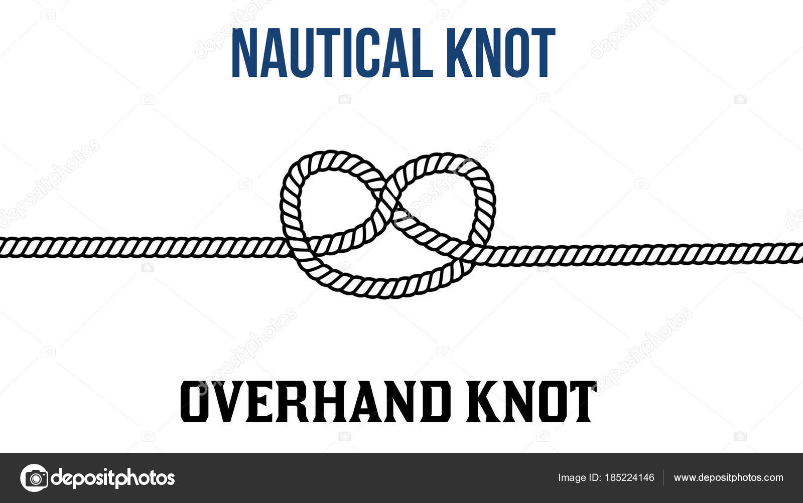 Overhand knot on white background Stock Vector Image by ©roxanabalint ...