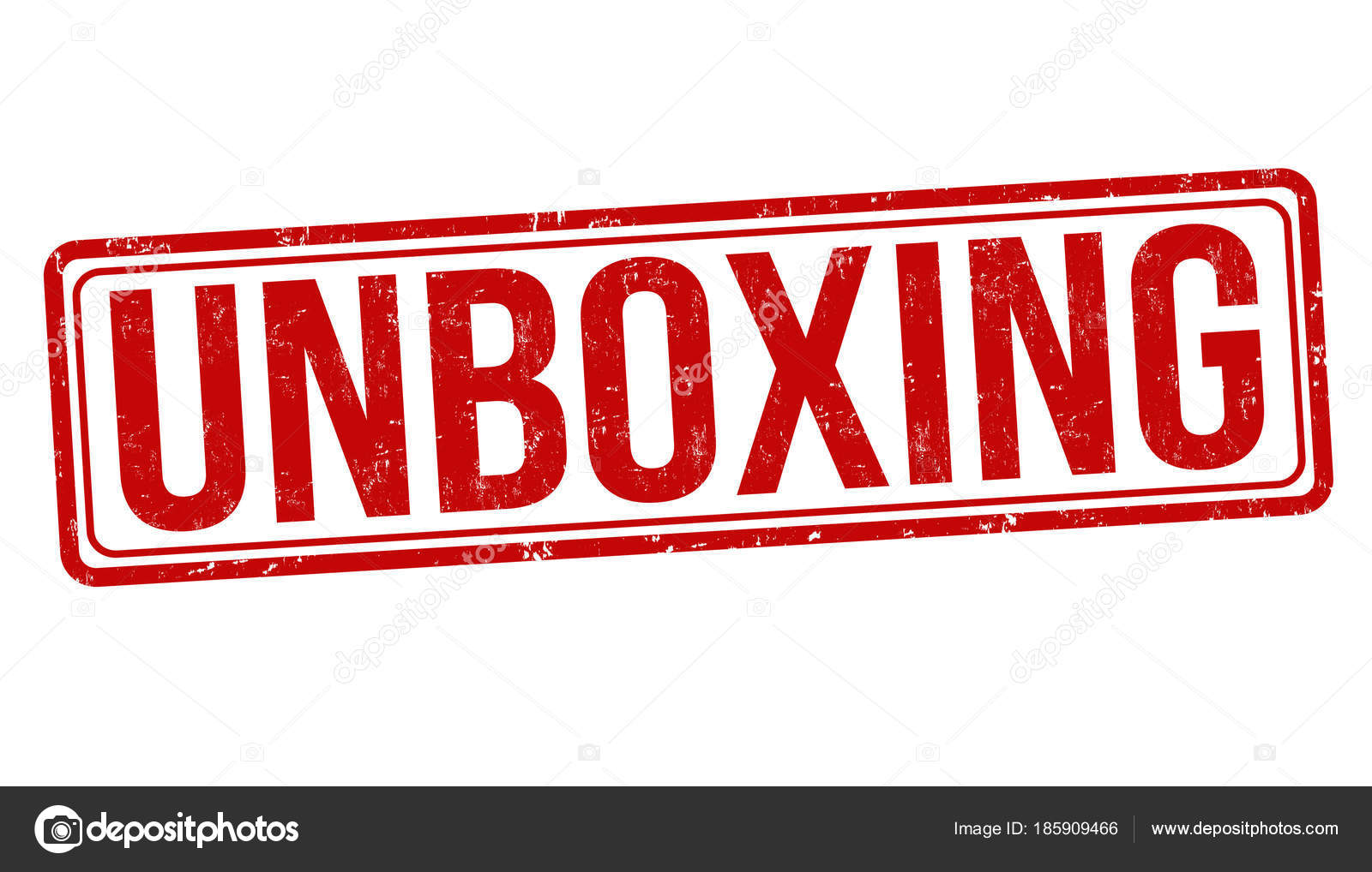 Unboxing grunge rubber stamp Stock Vector by ©roxanabalint 185909466