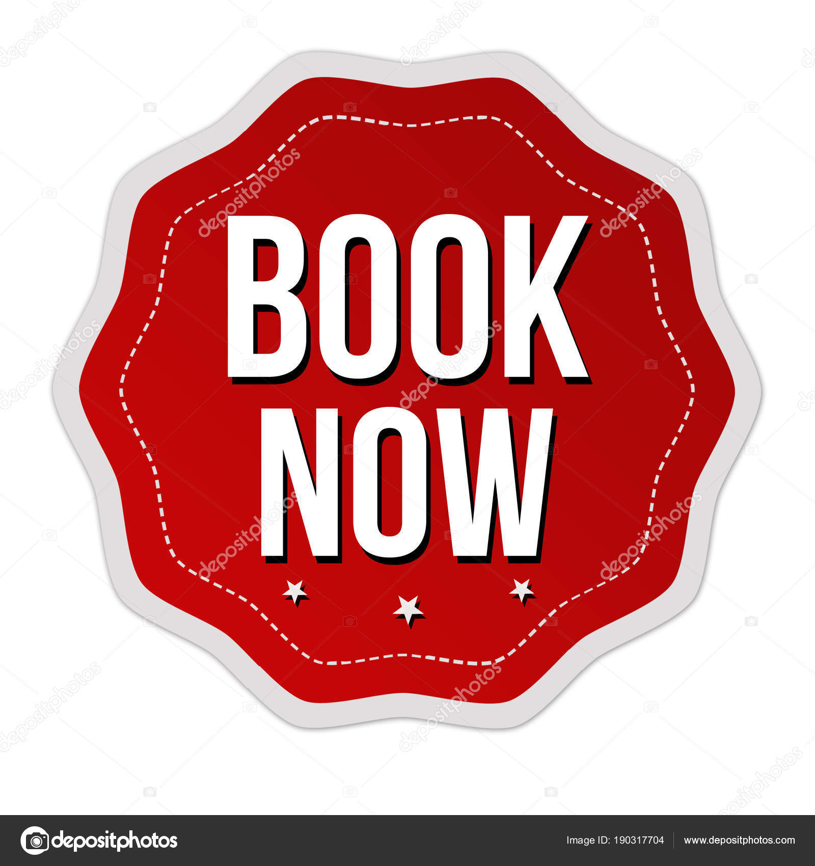 Book now label or sticker Stock Vector by ©roxanabalint #190317704