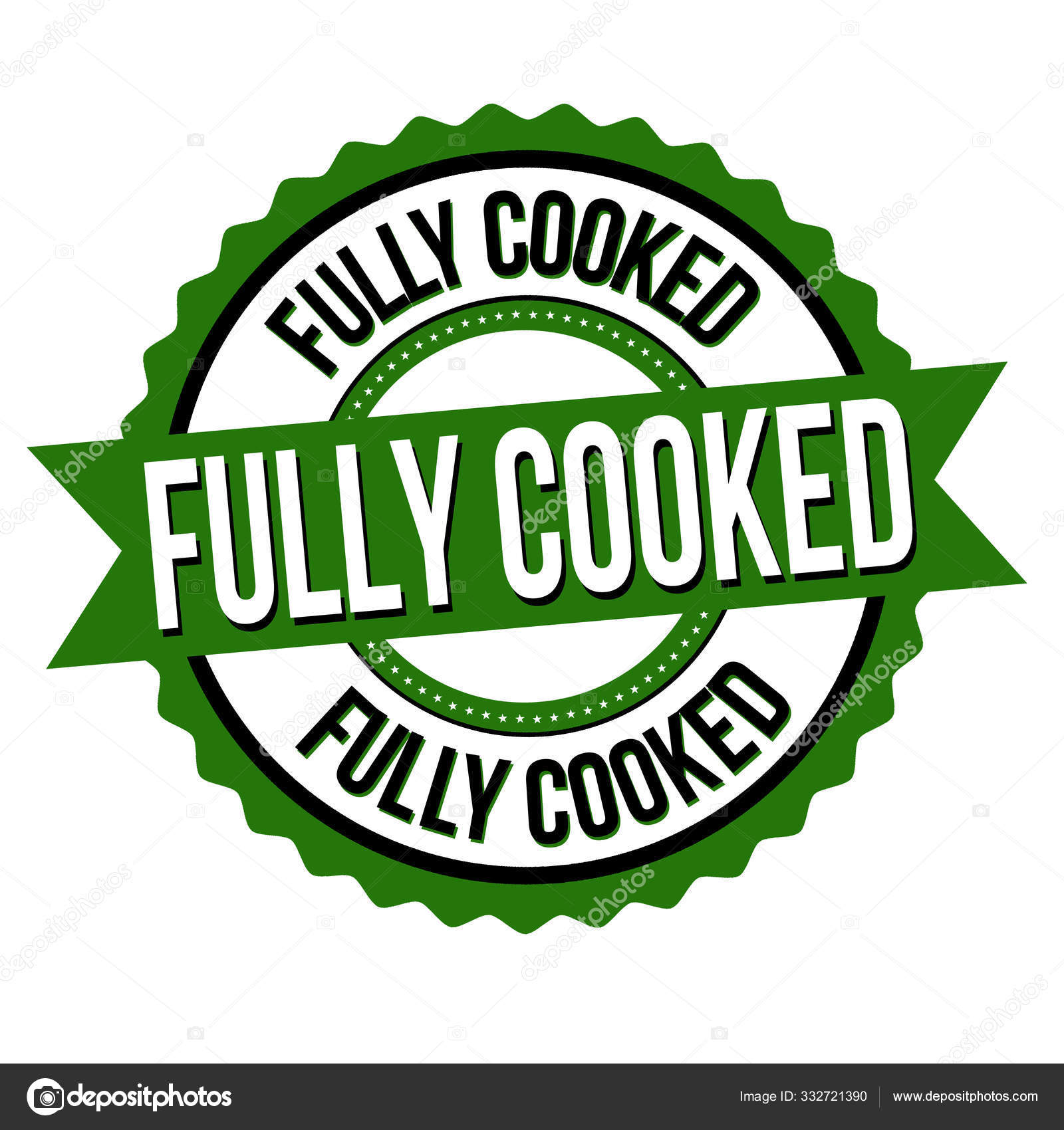 Fully cooked label or sticker Stock Vector Image by ©roxanabalint ...
