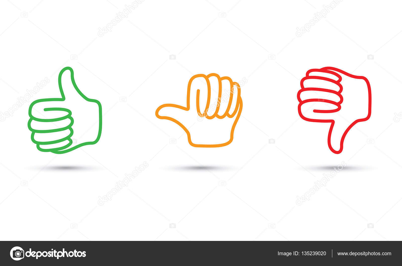 Thumbs Up Down Vector