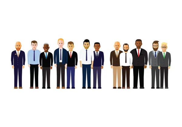 Men in a line ⬇ Vector Image by © jameschipper | Vector Stock 155442398