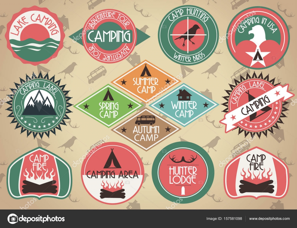 Set of customizable CAMP labels Stock Vector Image by ©vonDuck #157581098