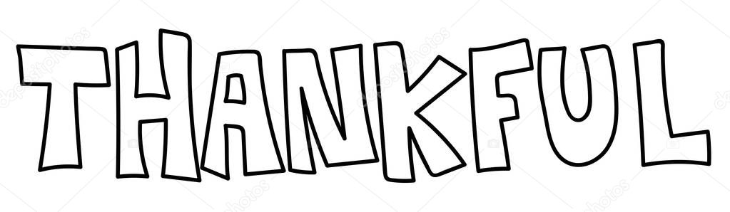 Thankful Coloring Page Stock Vector by ©keeweegirl 129252134