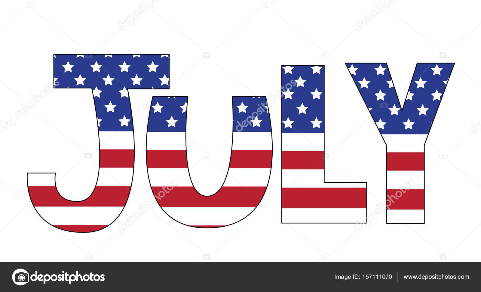 4th of July Lettering Stock Vector by ©keeweegirl 157111070
