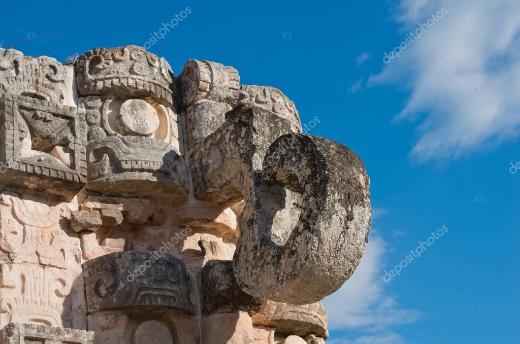 Estatua de Chaac en Kabah, Yucatán, México 2022