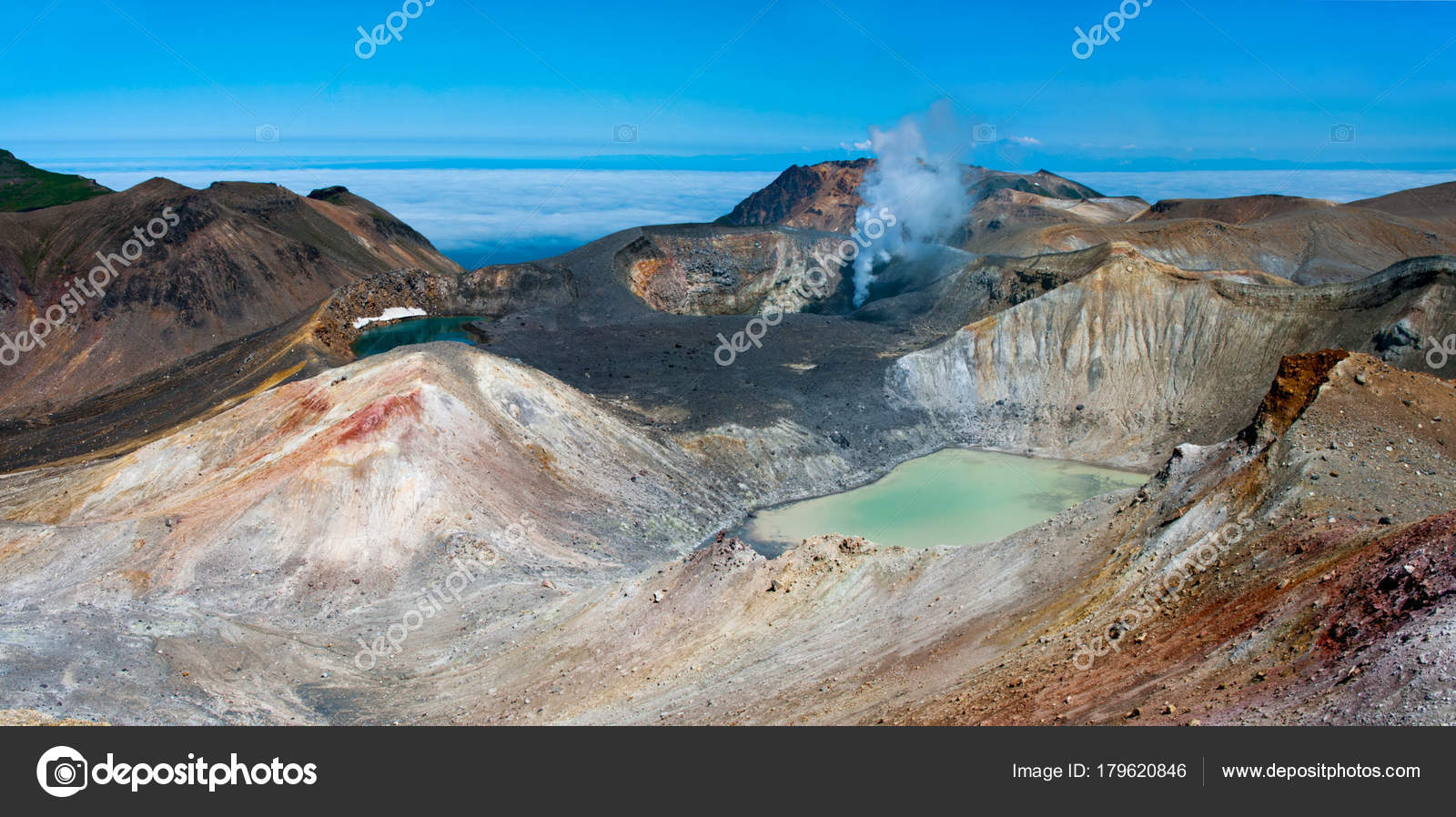 Ebeko Volcano Paramushir Island Kuril Islands Russia — Stock Photo ...