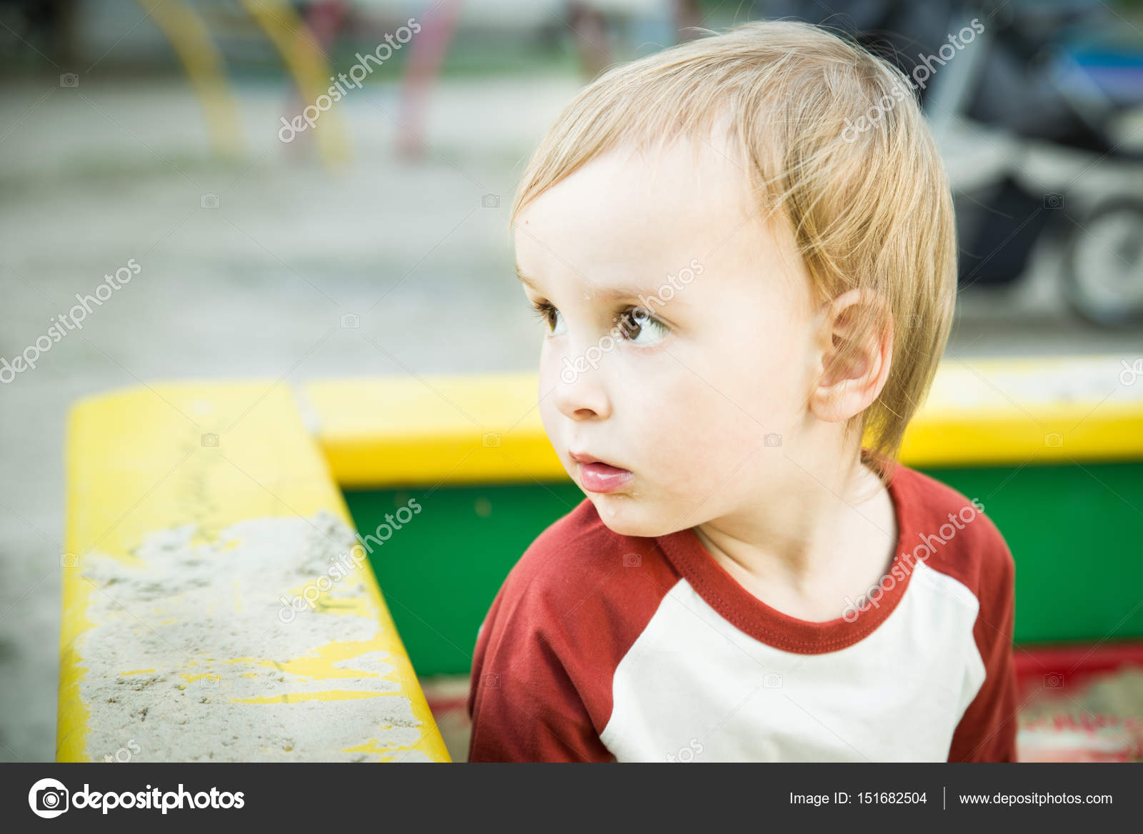 Boy and sand — Stock Photo © Aianostre #151682504