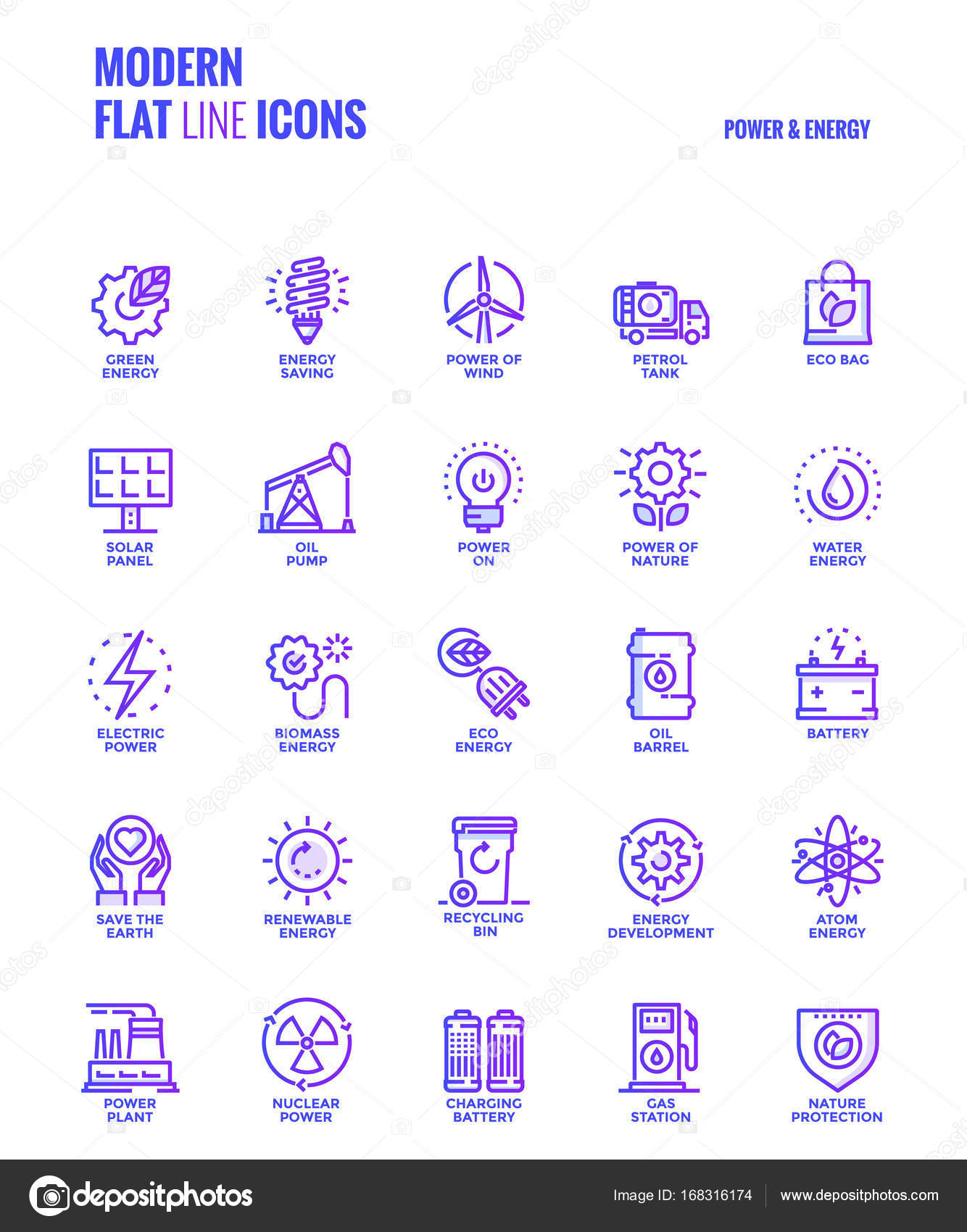 Flat line Gradient icons design-Power and Energy ⬇ Vector Image by ... Flat line Gradient icons design-Power and Energy ⬇ Vector Image by ...