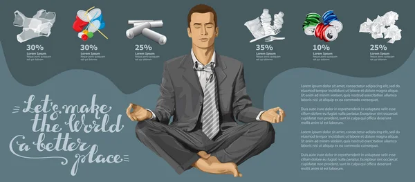 Businessman meditation illustration Stock Vector Image by ©JEGAS_RA ...