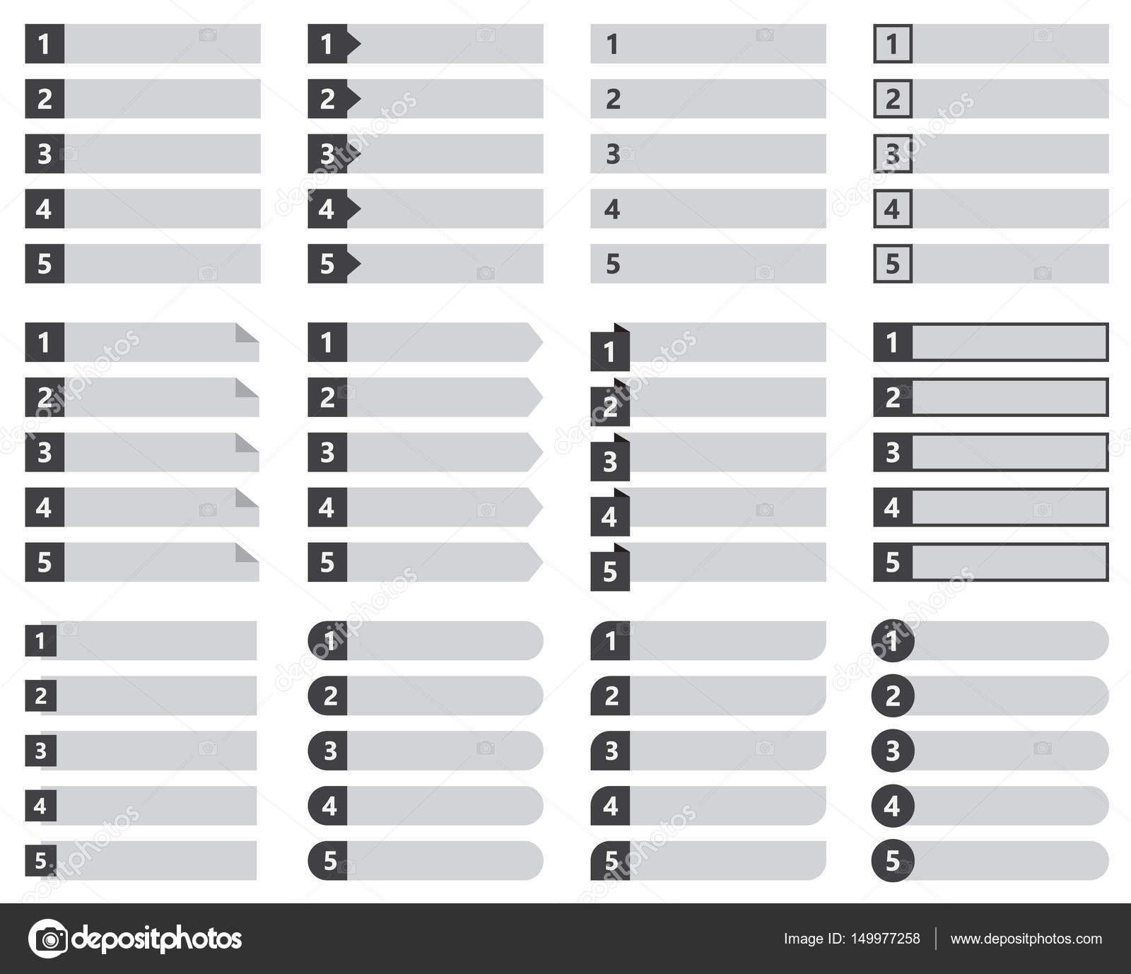 Numbered List Clipart