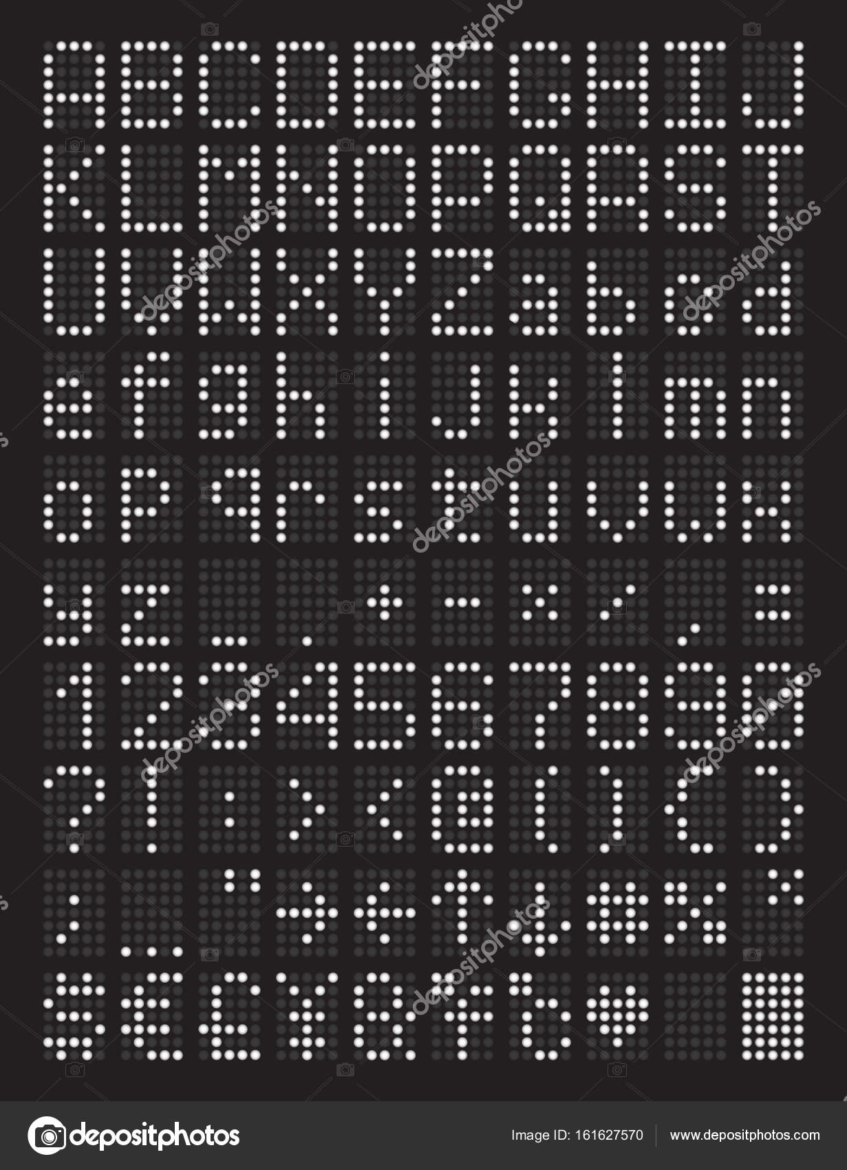 Digital letters and numbers set Stock Vector Image by ©extracoin #161627570