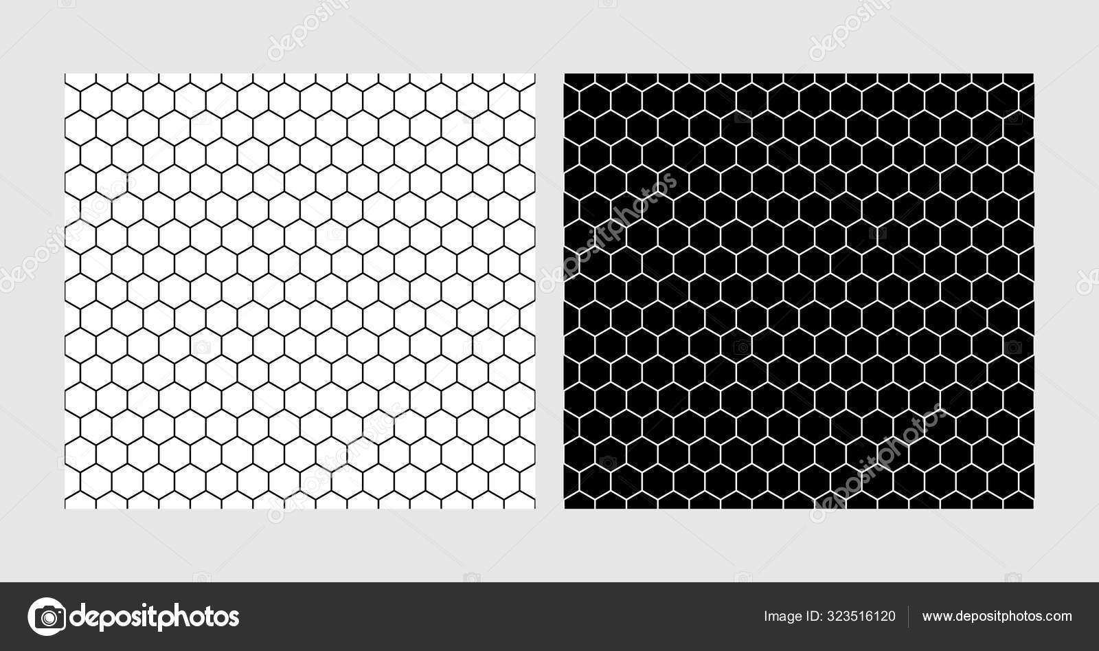 Hexagon seamless patterns, texture of the hexagonal net Stock Vector by ...