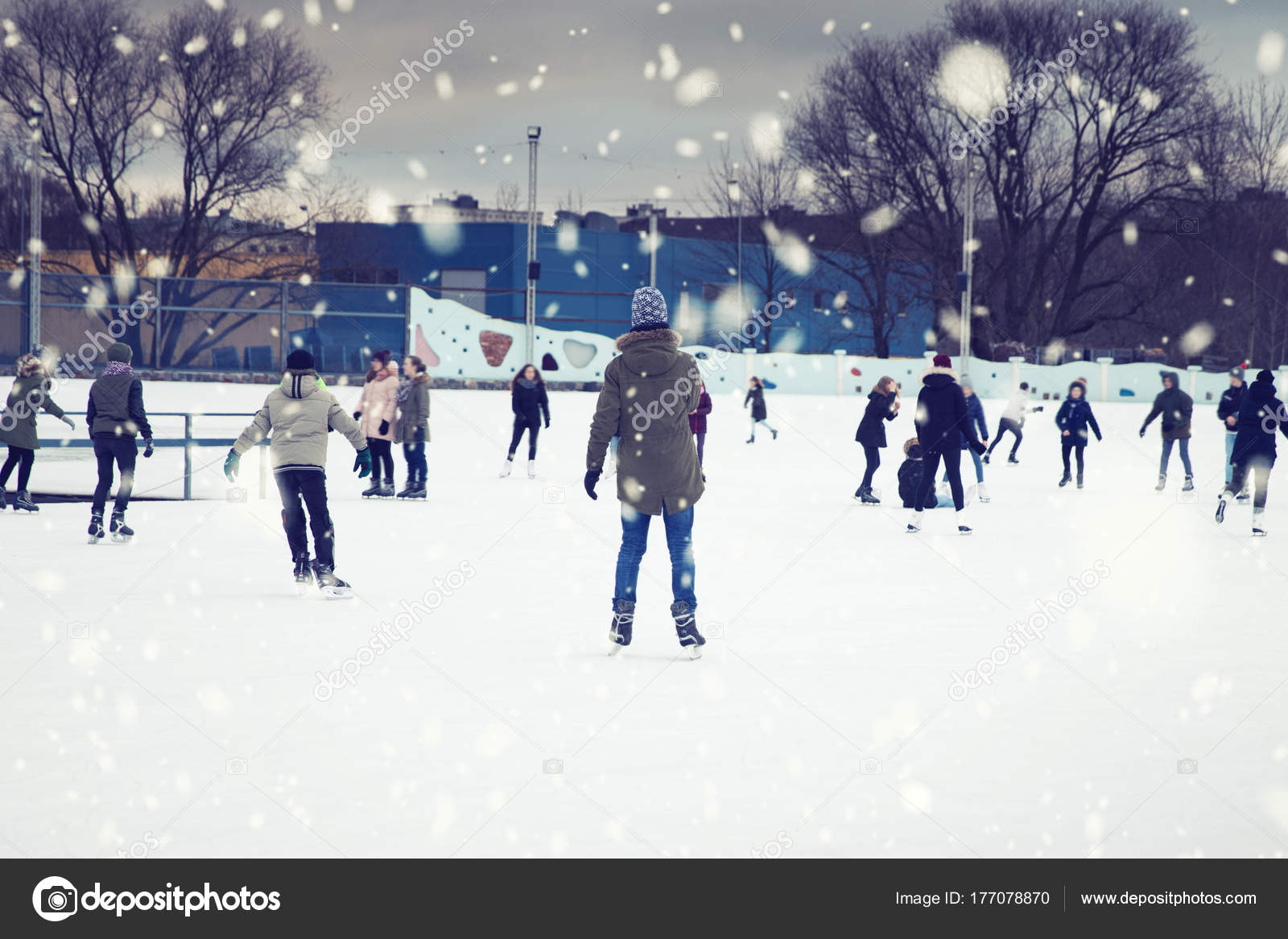 Public outdoor ice skating rink in Riga, Latvia — Stock Photo © ronstik ... Public outdoor ice skating rink in Riga, Latvia — Stock Photo © ronstik ...