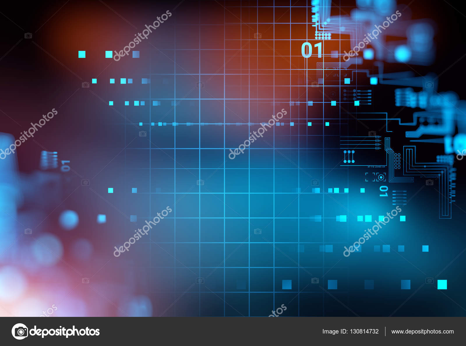 Digital code number abstract technology background Stock Photo by ...