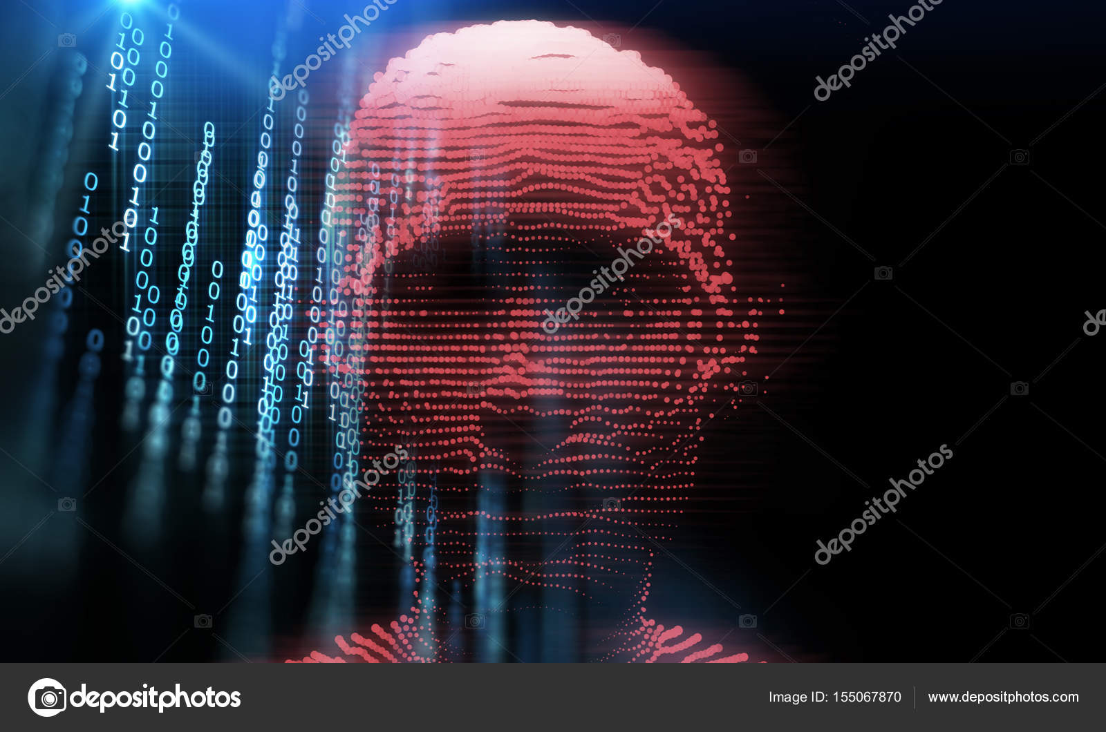 Blue digital cyber hacker 3d illustration Stock Photo by ©monsit 155067870