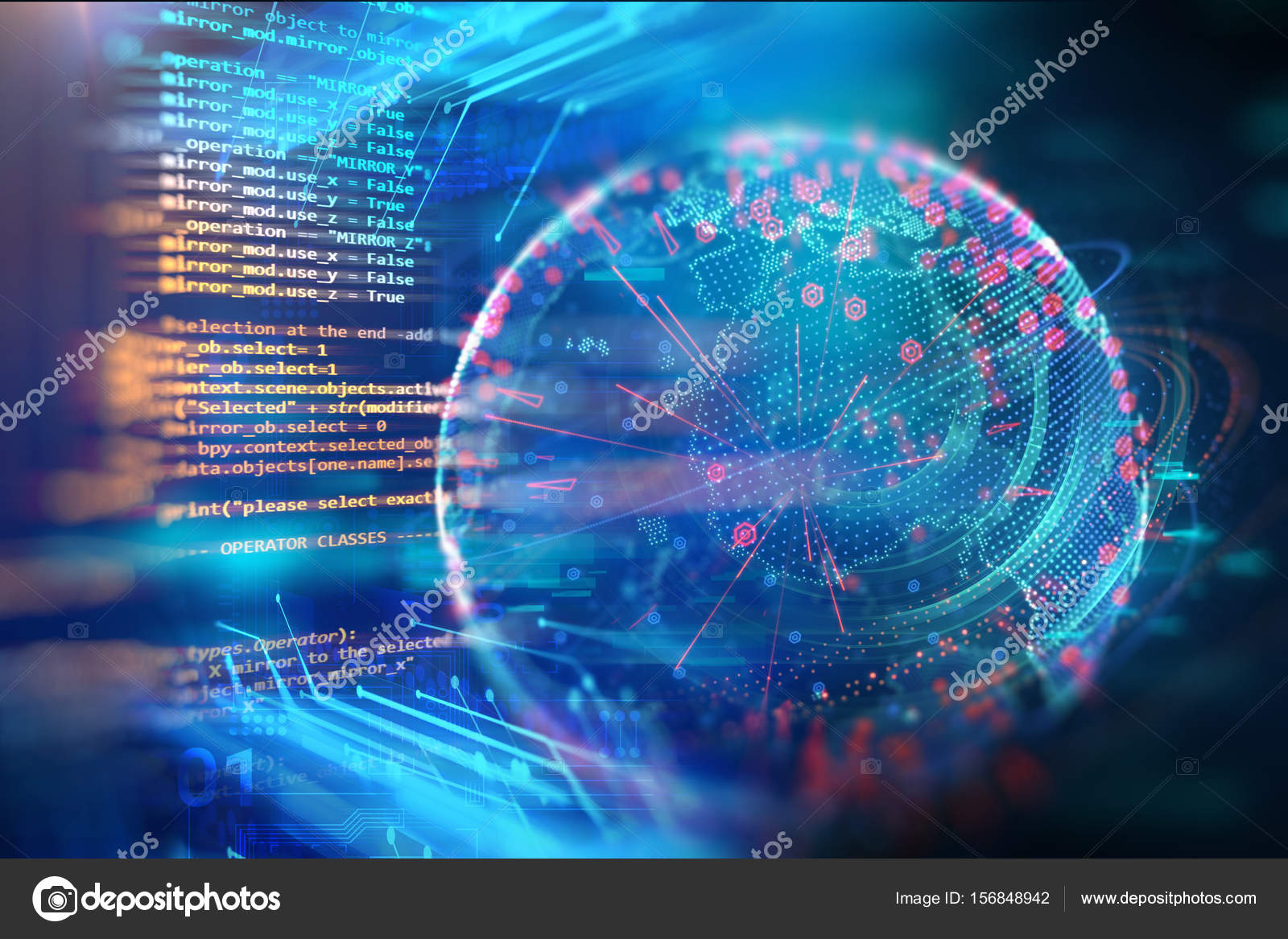 Code de programmation abstrait technologie fond image libre de droit ...