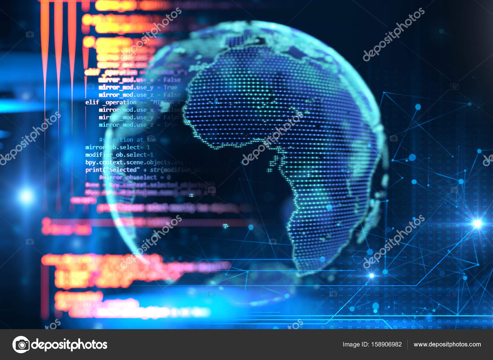 Programación de código abstracto tecnología de fondo de software deve ...