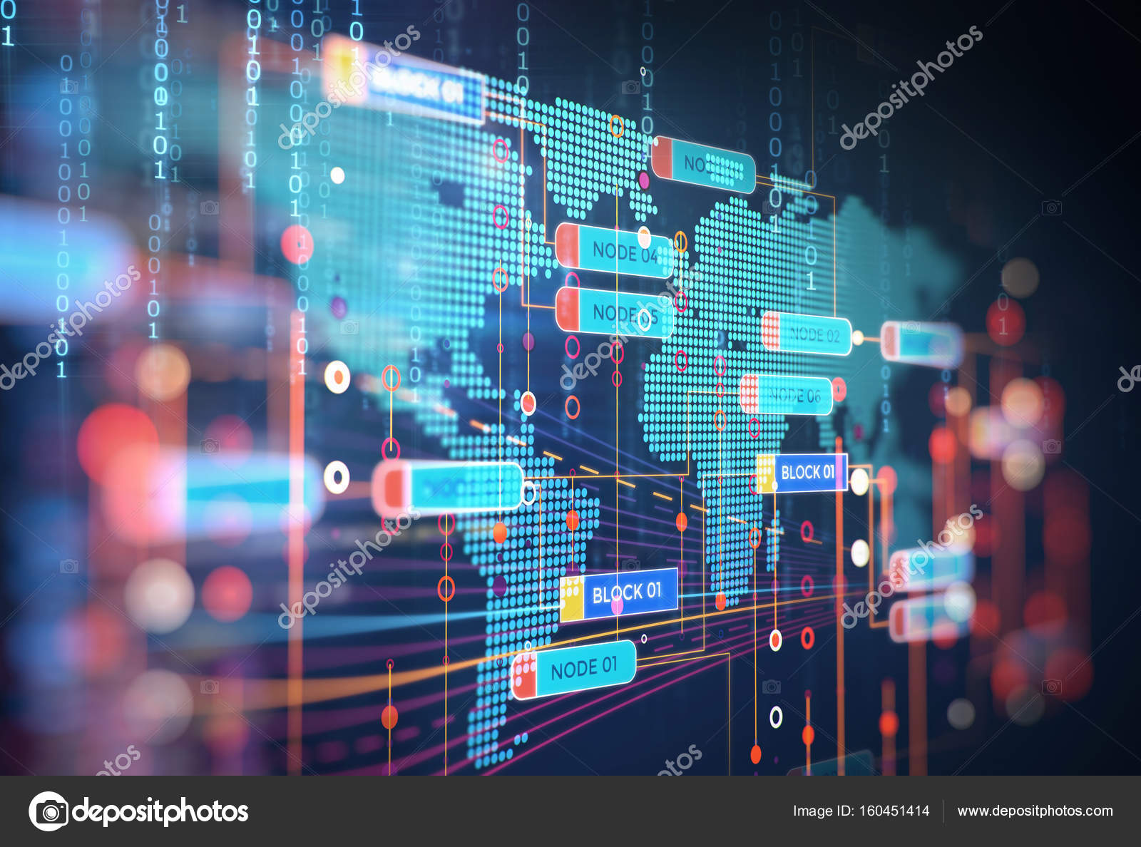 Big data futuristic visualization abstract illustration Stock Photo by ...